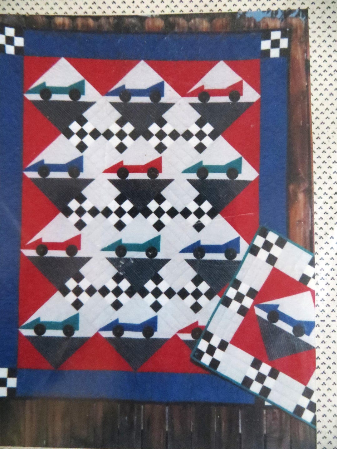 Pinewood Derby Race Car Quilt Pattern, Fabric Expressions P143, 47 X 60 ...