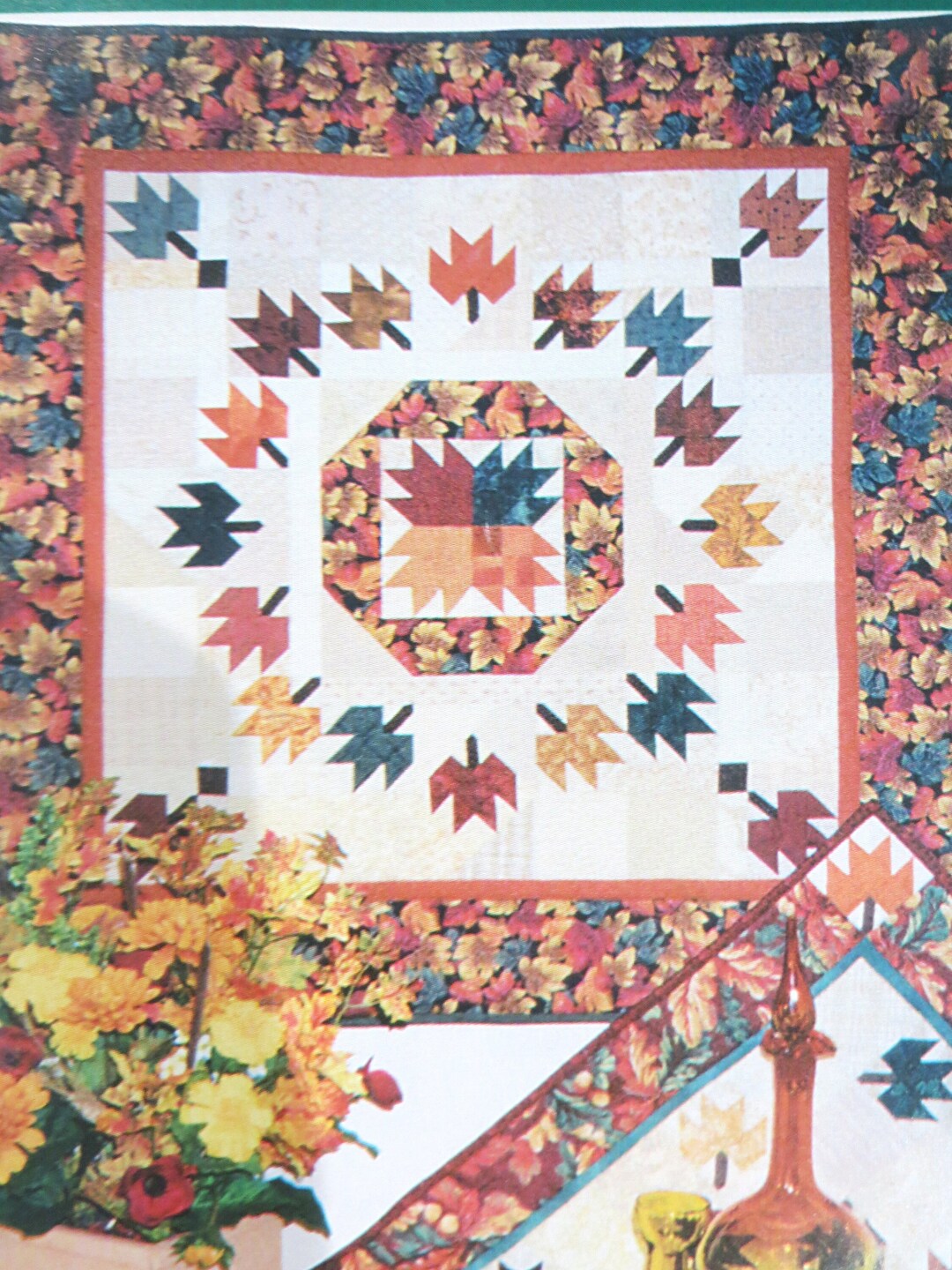 Falling Leaves Quilt Pattern, Leaf Patchwork Placemat Table Runner ...