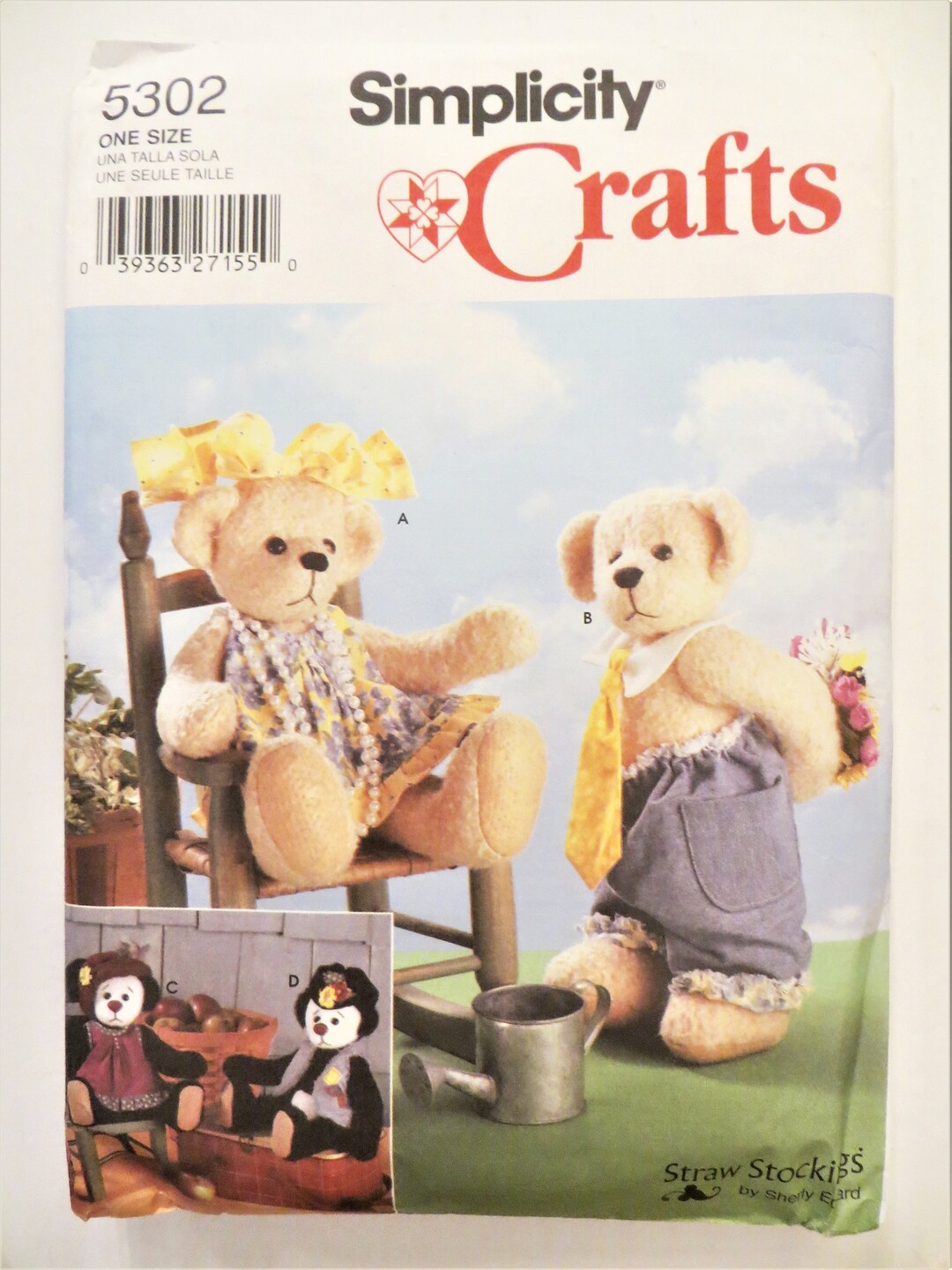 Simplicity 5302 Teddy Bear Sewing Pattern, 14 Inch Jointed Bear With ...