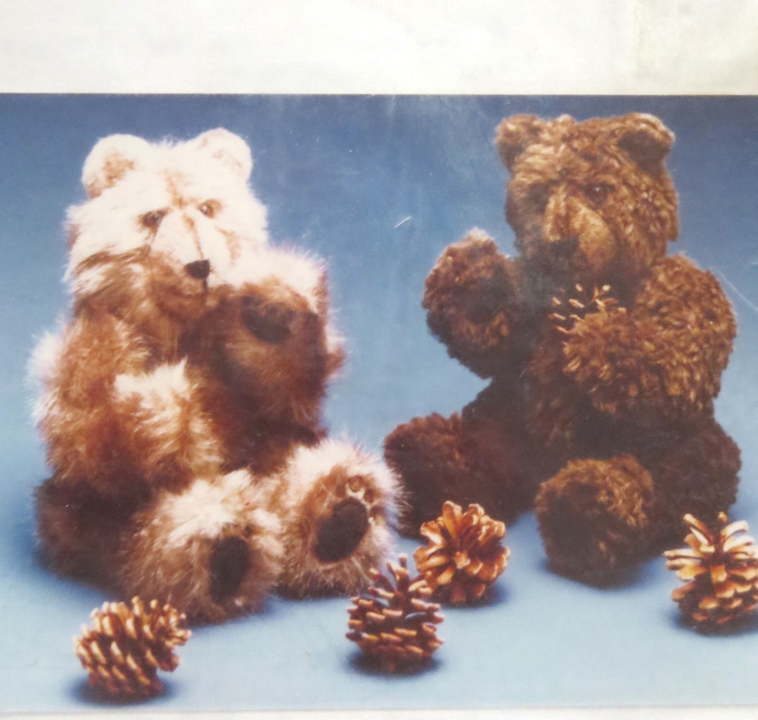 Jointed Teddy Bear Pattern, Animal Trax, 7 Inches Brandon Bear, Vintage ...