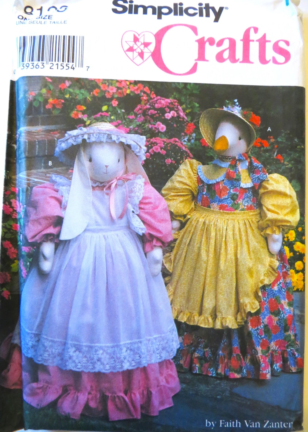 Simplicity 8128 Sewing Pattern for Large 40" Stuffed Bunny Rabbit Duck ...