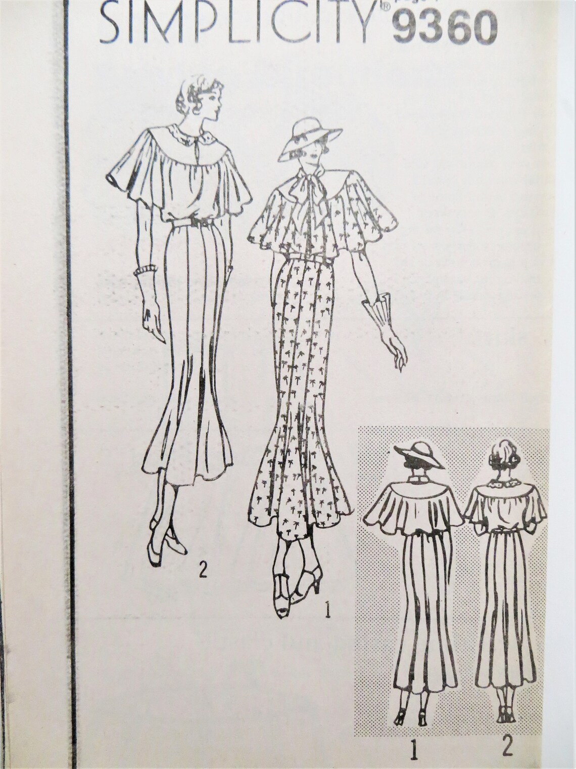 Simplicity 9360 Sewing Pattern Size 6 to 12 Reproduction 30s - Etsy