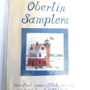 Round Island Lighthouse Cross Stitch Kit, Mackinac Island MI, Oberlin ...