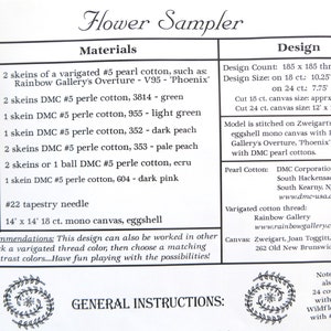 Laura J Perin CHART and Threads Flower Sampler AQ040 for - Etsy Australia