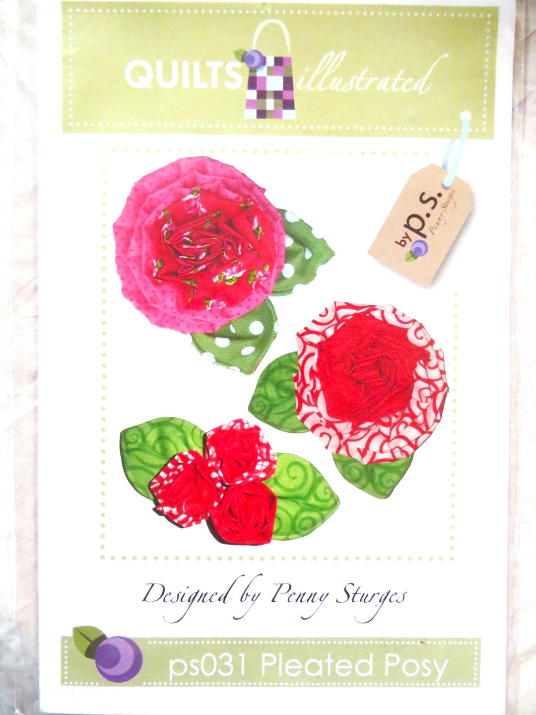 Pleated Posy Flower Sewing Pattern, Ps031 Quilts Illustrated Penny ...