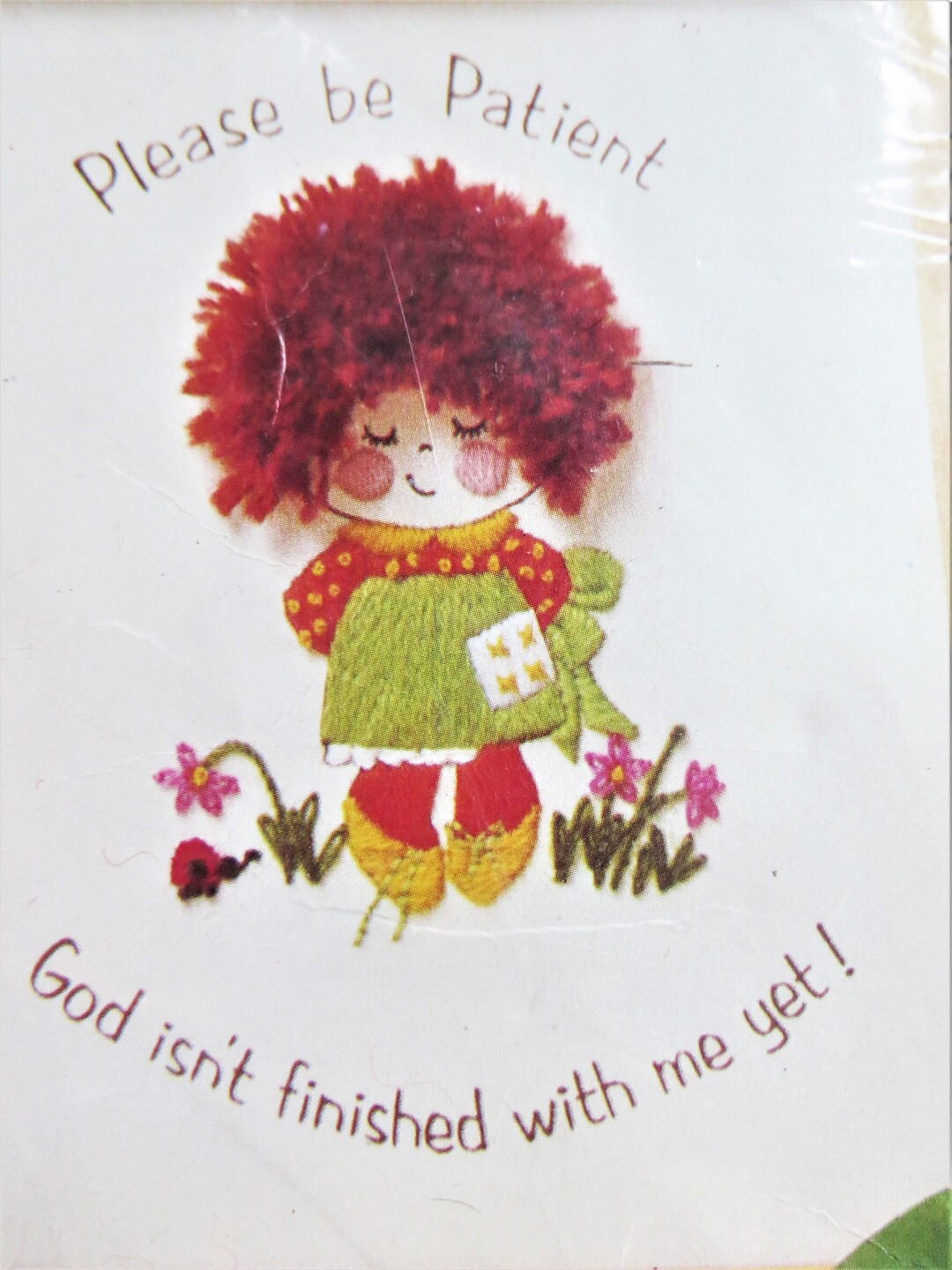 Patience Girl Crewel Embroidery Kit Creative Circle 0522 - Etsy