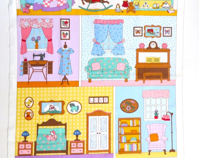 Penny's Dollhouse Fabric Panel, Darlene Zimmerman Robert Kaufman 17959 ...