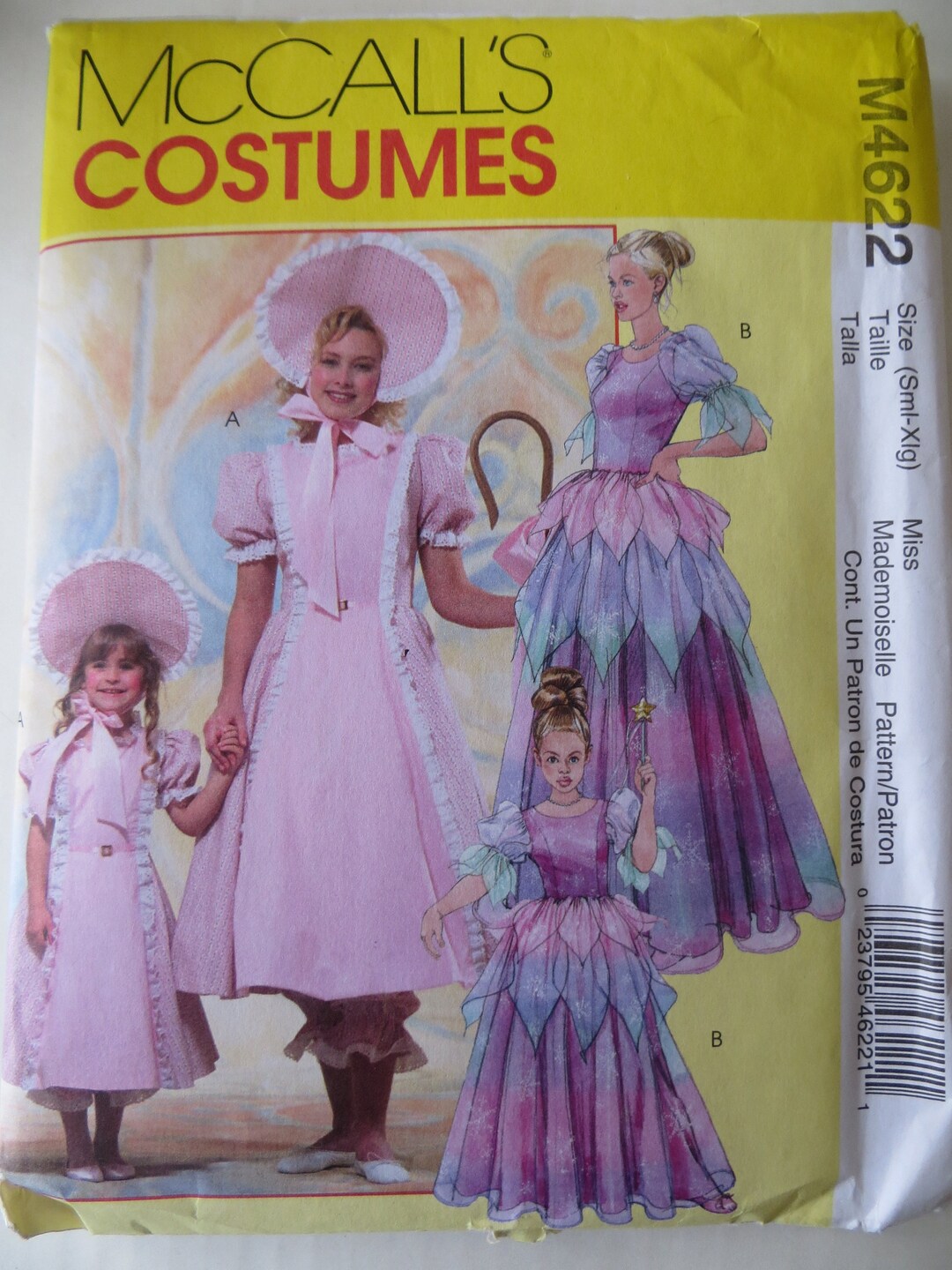 Mccall's 4622 Costumes Pattern, Cosplay Dresses Gowns Bonnet Bloomer ...