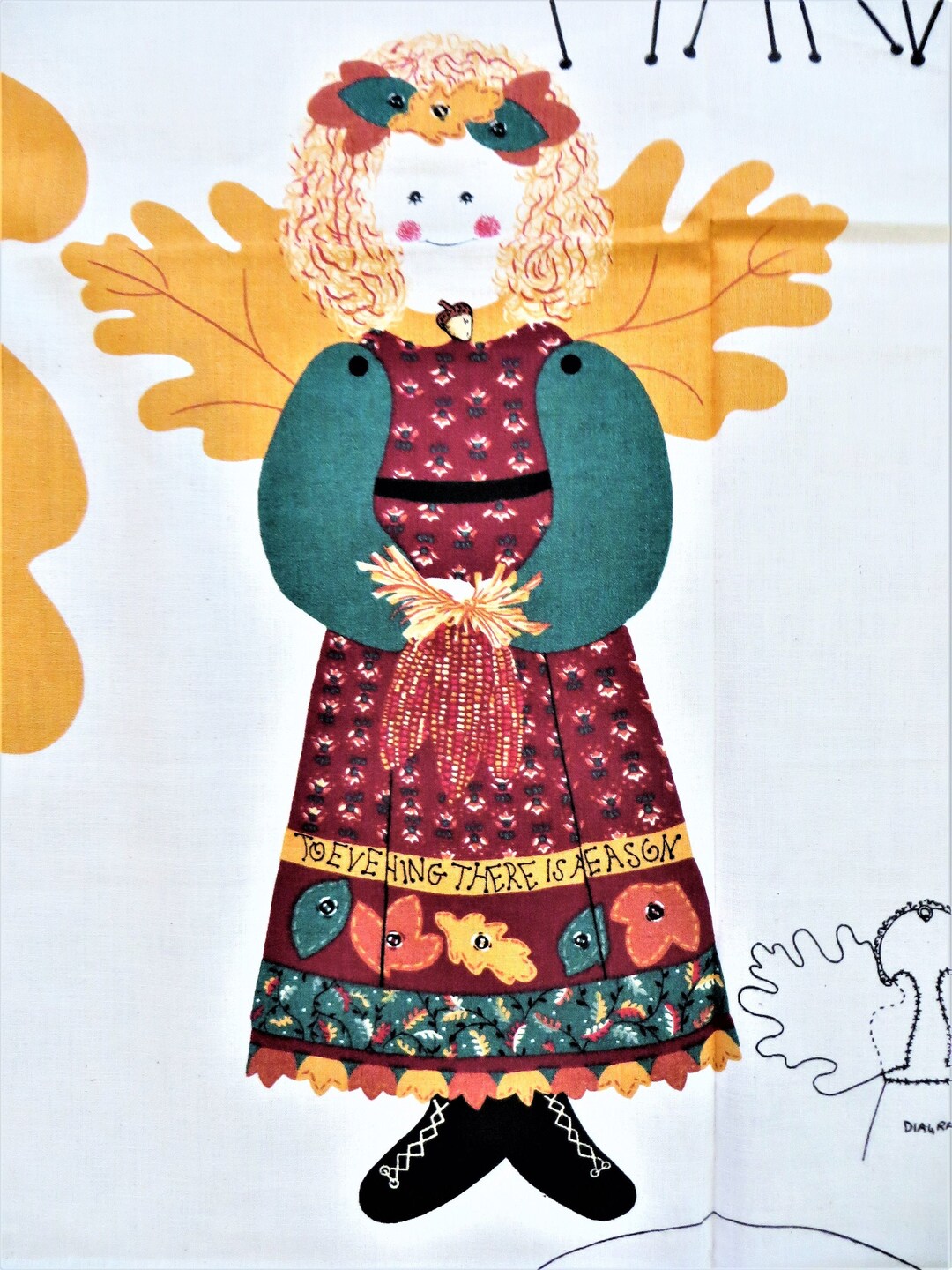Harvest Angel Door Panel Fabric, to Sew an Autumn Door Hanging, to ...