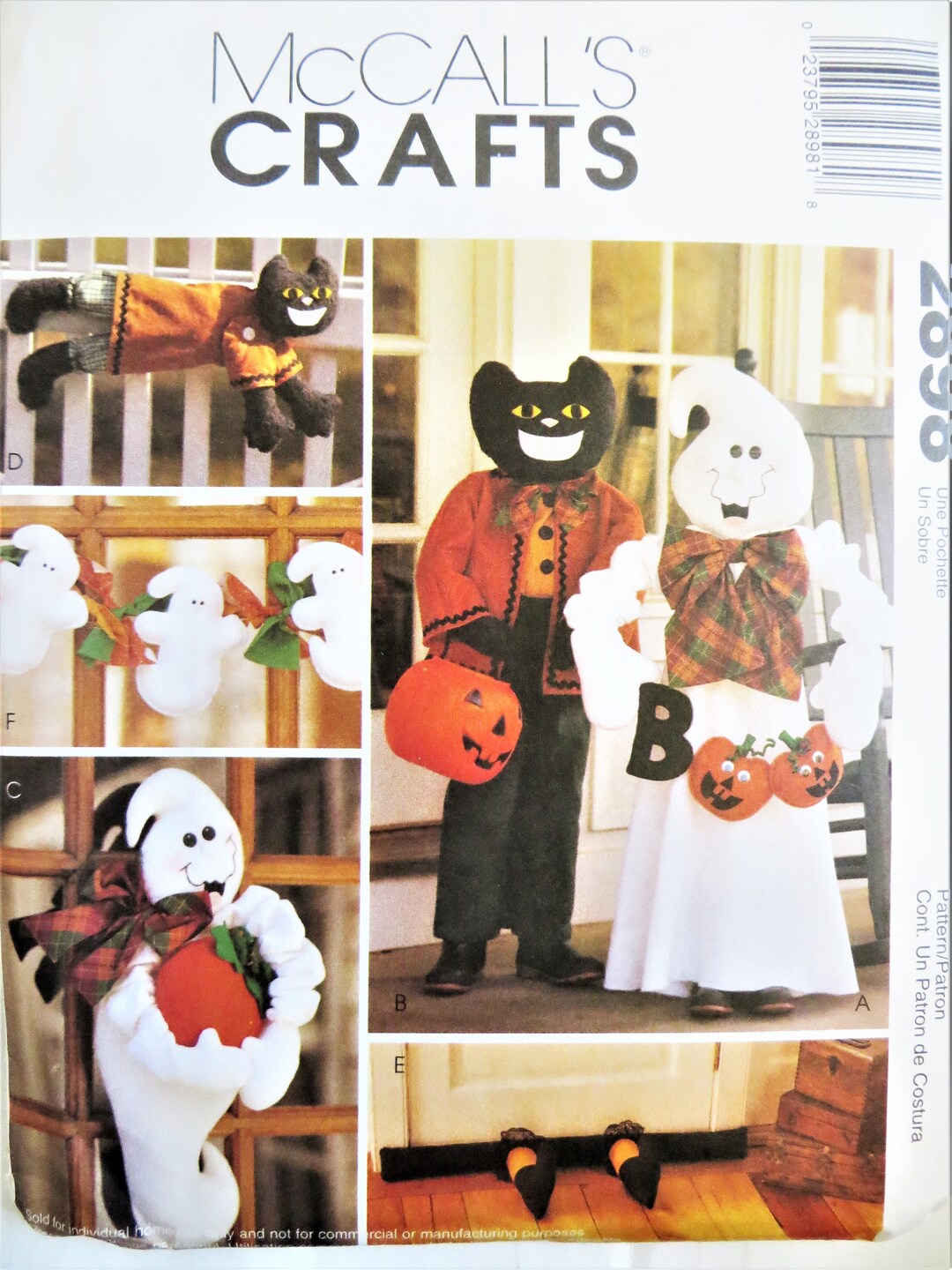 Halloween Decorations Sewing Pattern, Mccall's Crafts 2898, Greeters ...