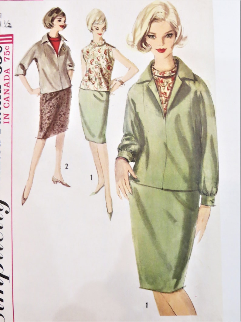 60s Blouse Overblouse Skirt Pattern Simplicity 5108 - Etsy