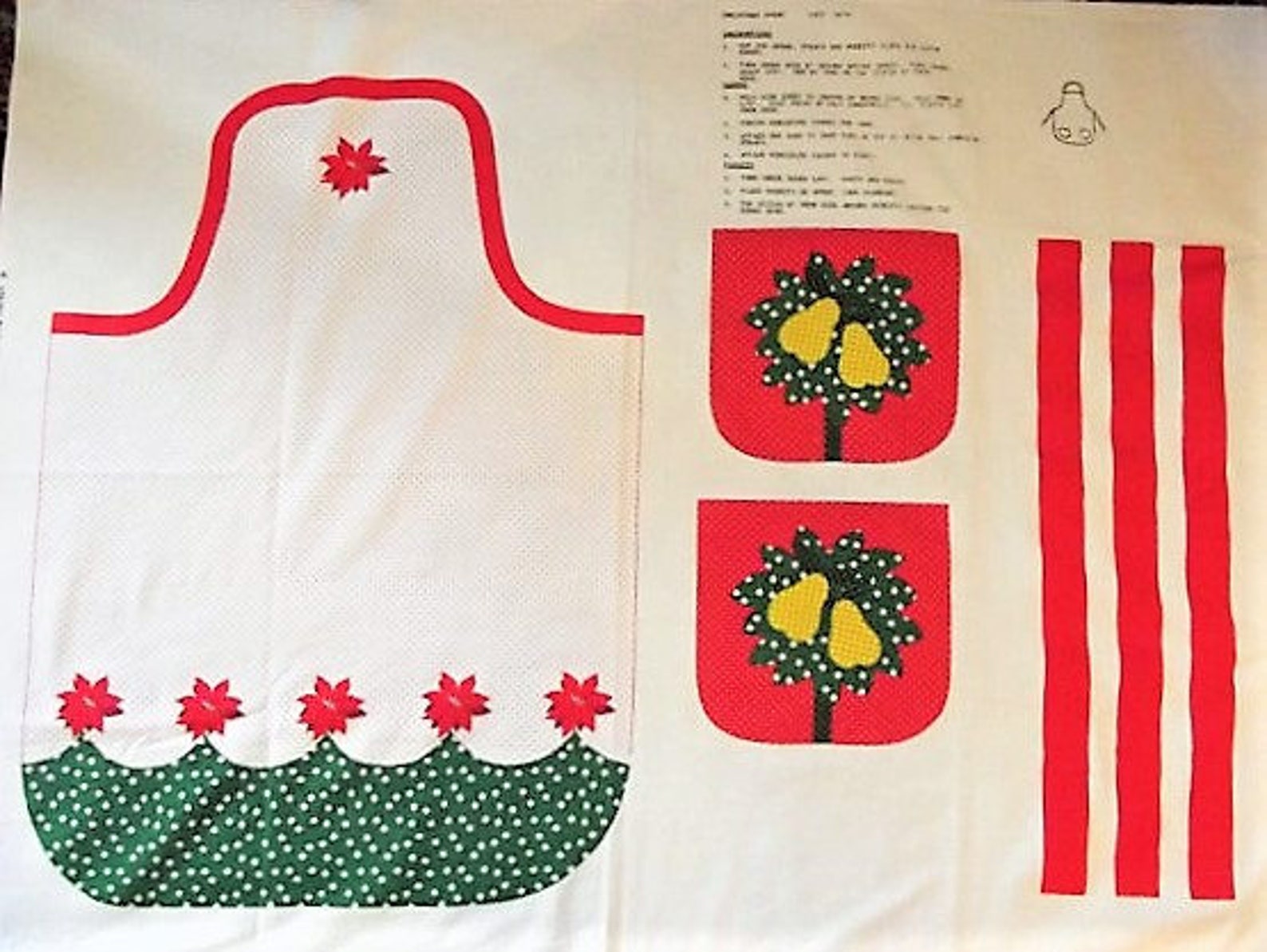Christmas Apron Fabric Panel Sew a Holiday Apron With - Etsy