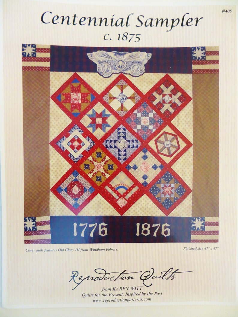 Centennial Sampler Quilt Pattern c 1875 Reproduction Quilts | Etsy