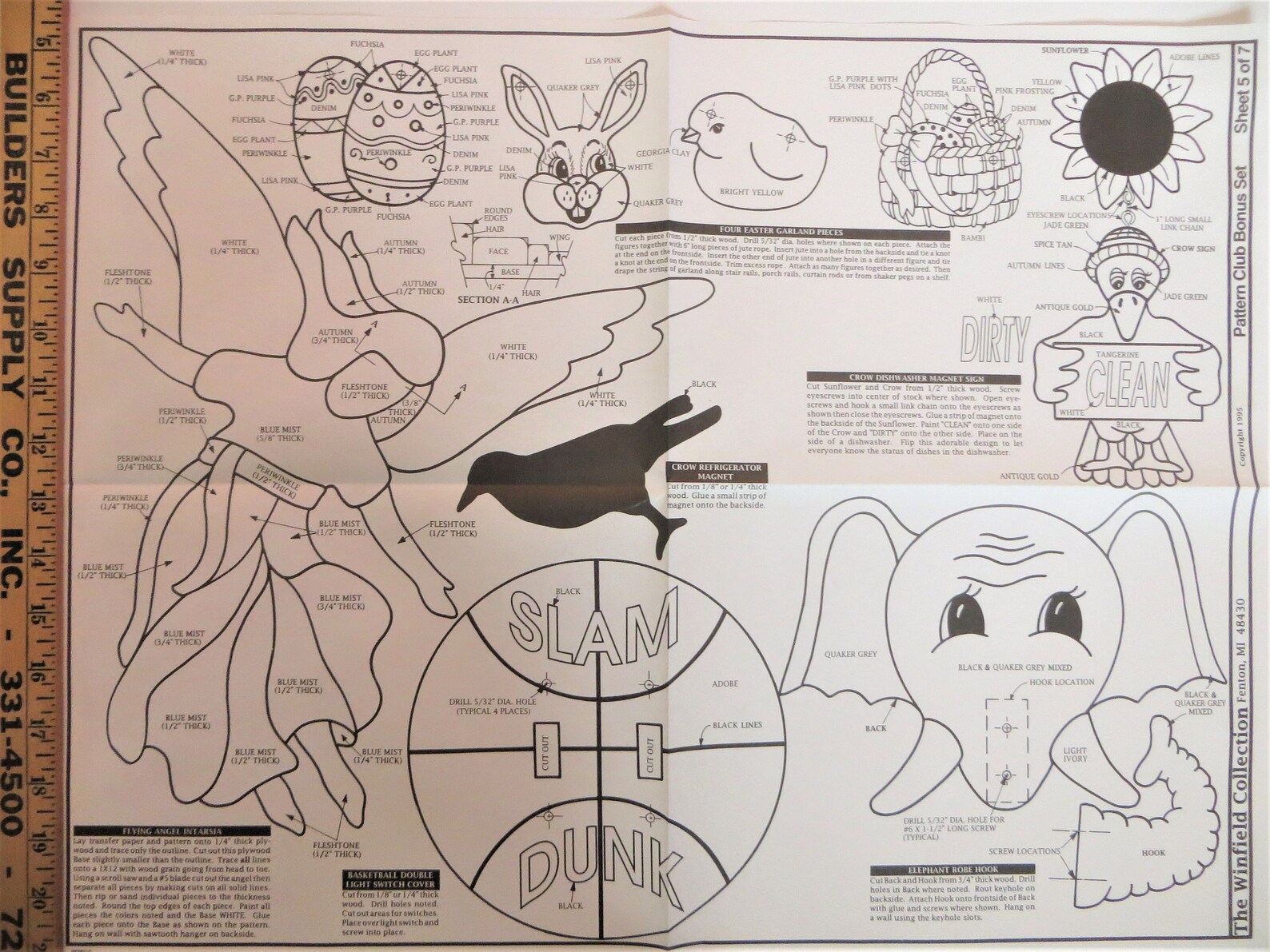 Wood Craft Patterns Winfield Pattern Club Bonus Lot of 6 - Etsy