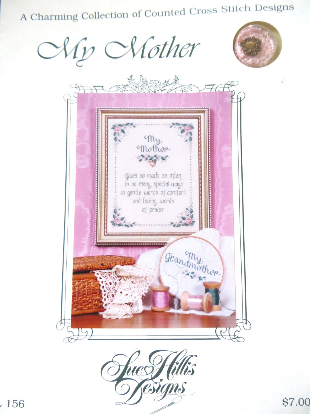 My Mother CHART Pattern Plus CHARM and BEADS, Sue Hillis Designs L156 ...