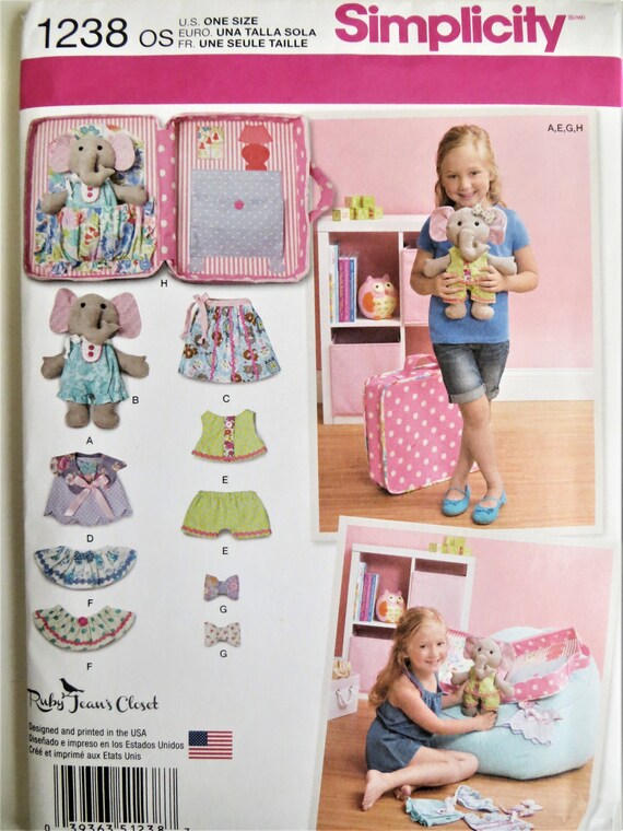 Simplicity 1238 Sewing Pattern for a Stuffed 12 | Etsy