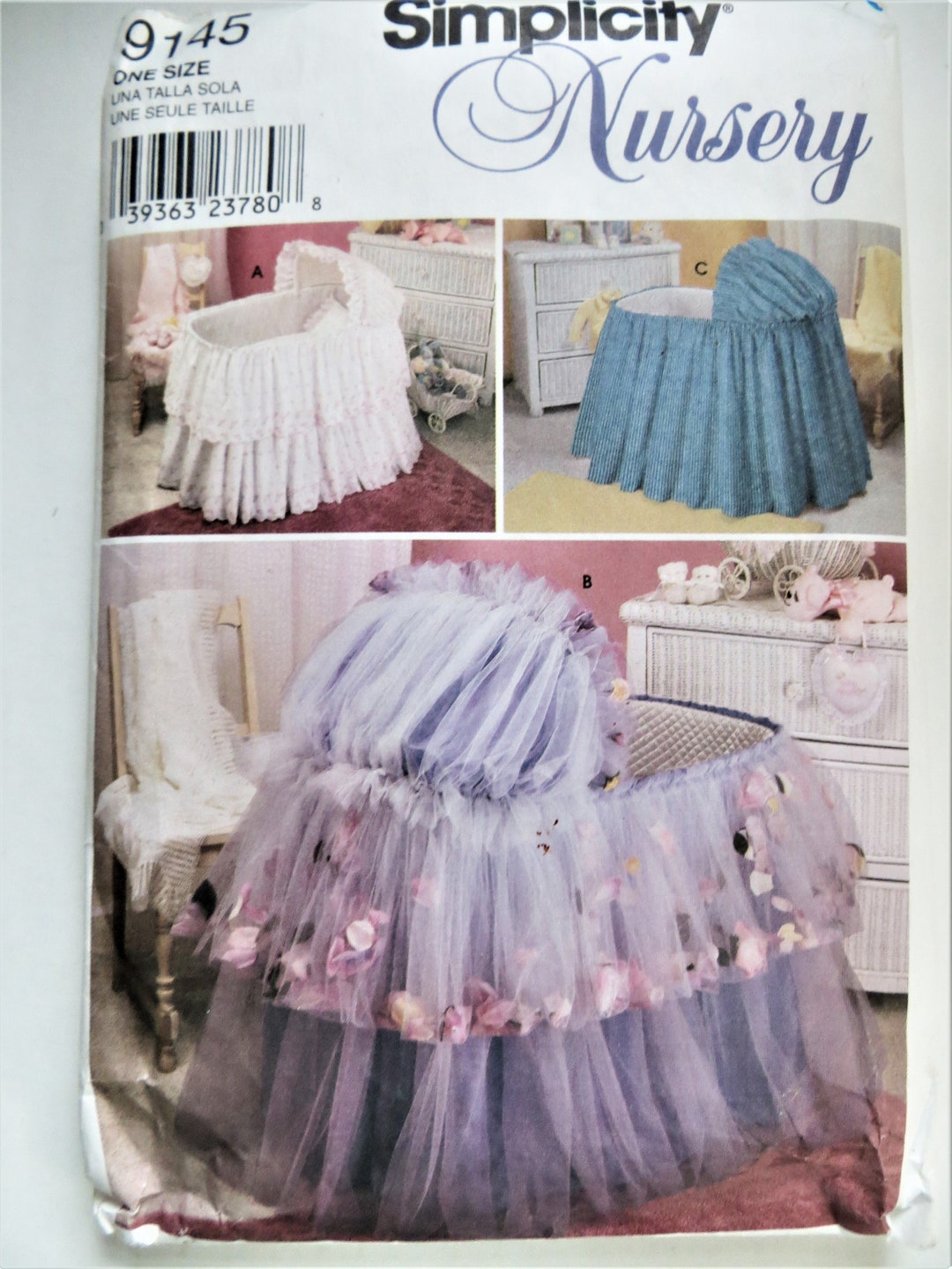 Bassinet Accessories Pattern, Simplicity 9145 Nursery, Baby Bassinet ...