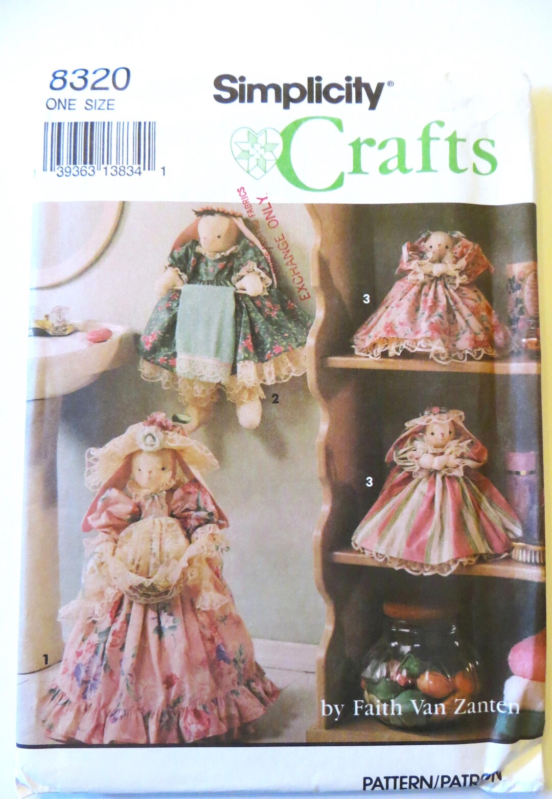 Simplicity 8320 Sewing Pattern for Bunny Rabbit Bathroom Accessories ...