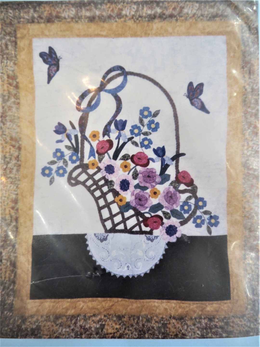 Flower Basket Quilt Pattern, Spring Basket Applique Wall Hanging 36 X ...