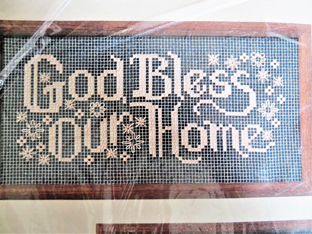 God Bless Our Home Lace Net Darning Kit, Creative Circle 1346, 8 X 16 ...