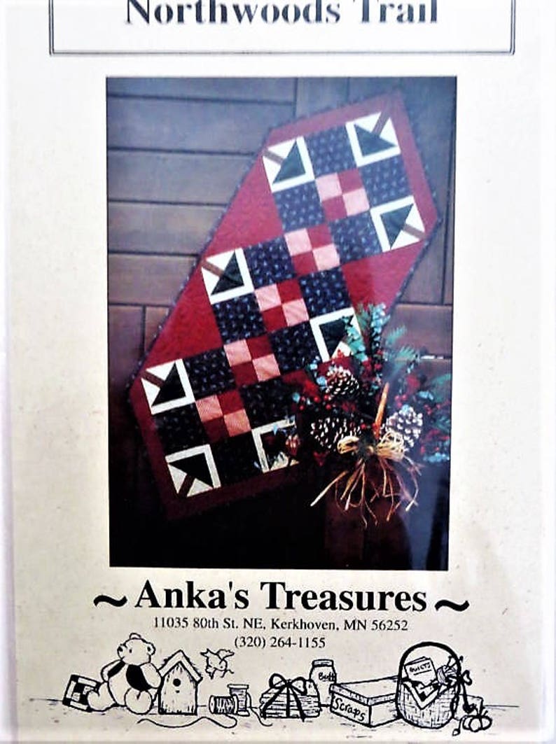 Northwoods Trail Table Runner Quilt Pattern Anka's - Etsy
