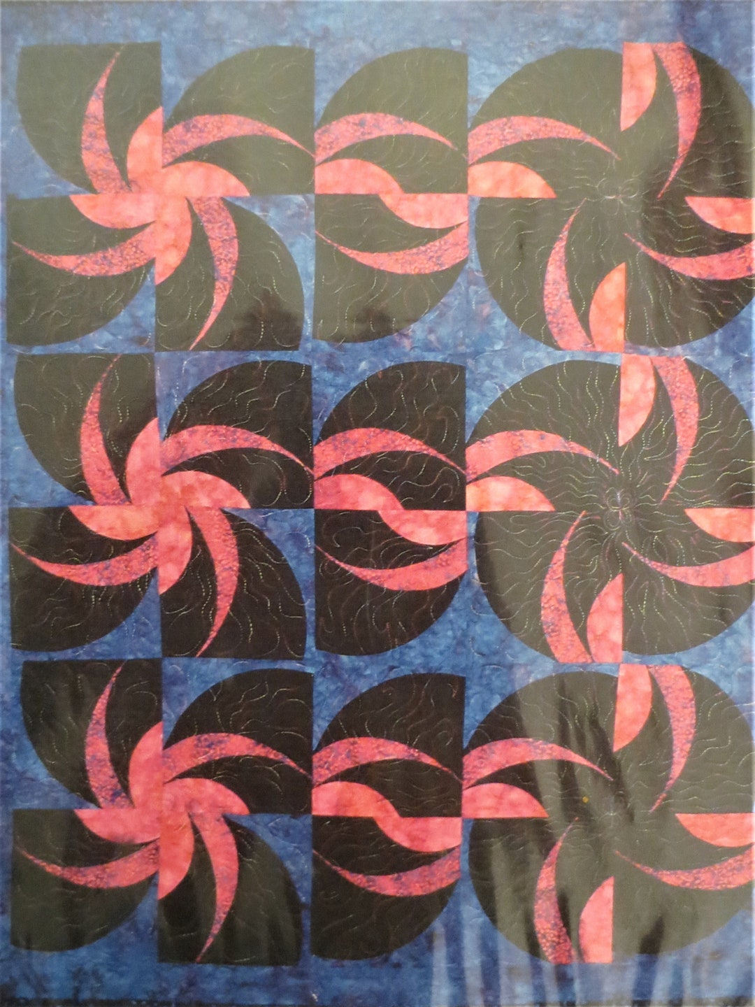 Fuchsia Fireworks Quilt Pattern, Cara Gulati, Doodle Press, 48 X 56 ...