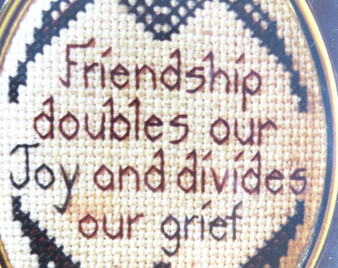Small Friendship Verse Counted Cross Stitch Kit, Friendship Doubles Our ...