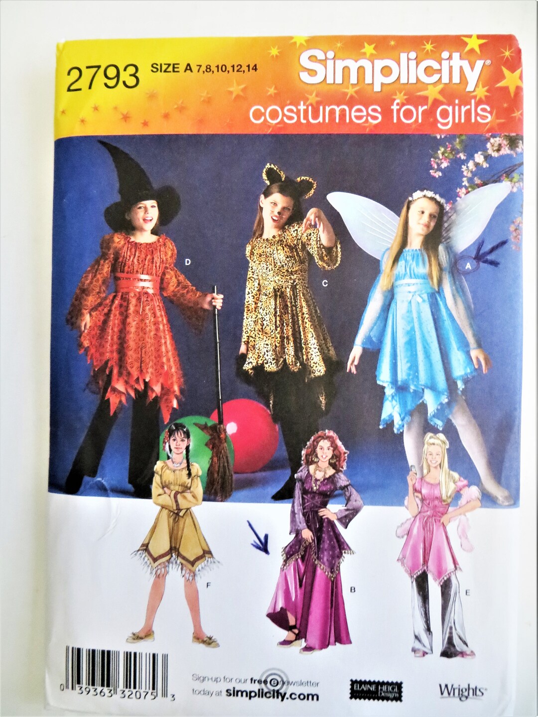 Simplicity 2793 Costumes for Girls Sewing Pattern, Fairy Leopard ...