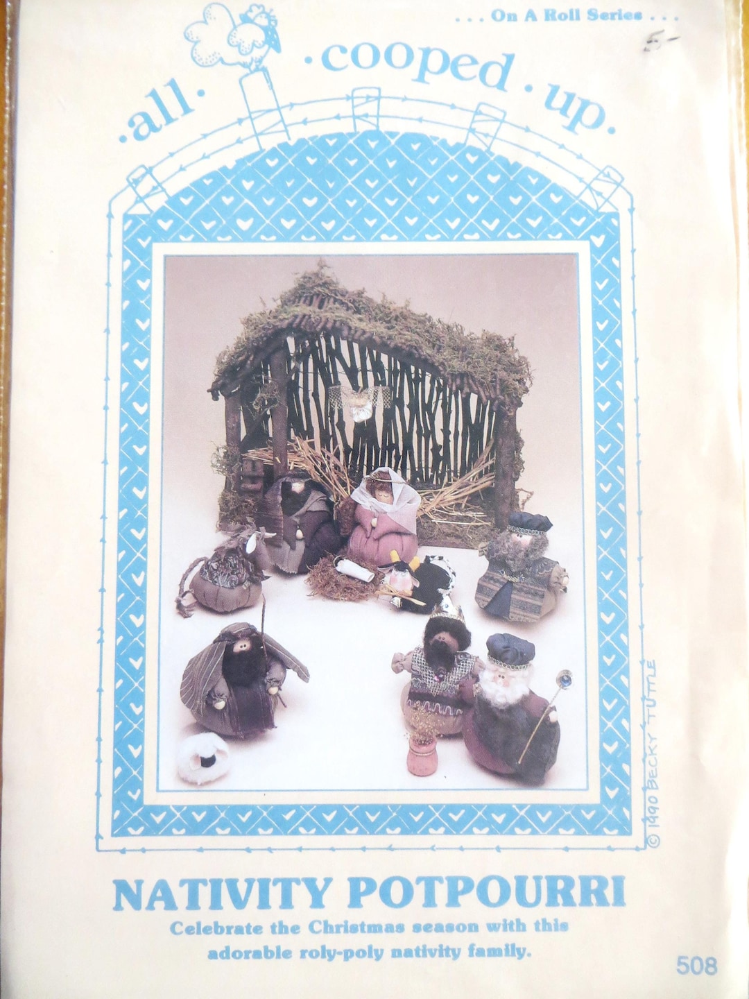 Soft Nativity Pattern Jesus Mary Joseph Christmas Creche With Shepherd ...