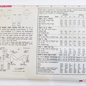 60s Blouse Overblouse Skirt Pattern, Simplicity 5108, Sleeveless Long ...