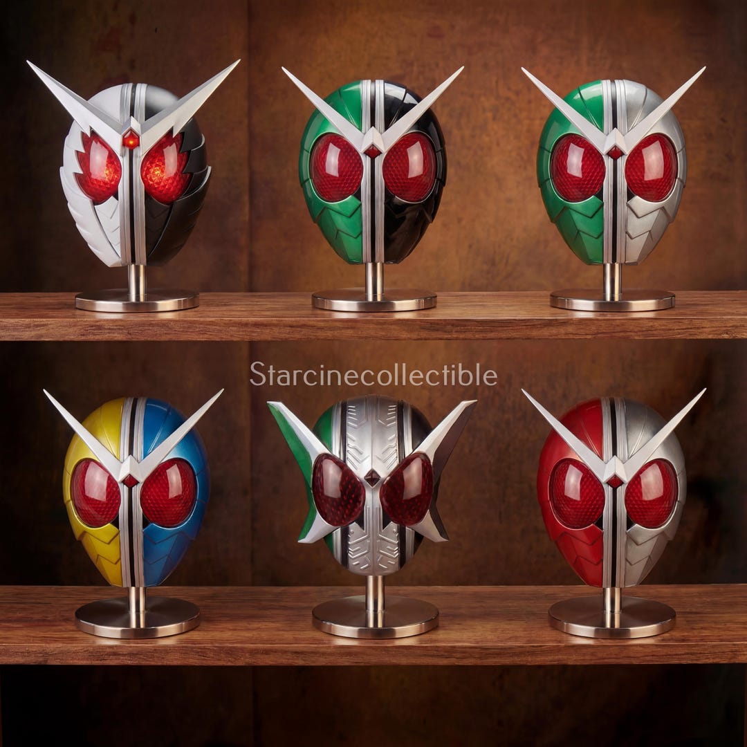 Kamen Rider Double Helmet, Tokusatsu Cosplay With LED Lights - Etsy