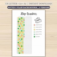 Step Tracker Printable, Step Counter, Daily Step Log, Monthly Step ...