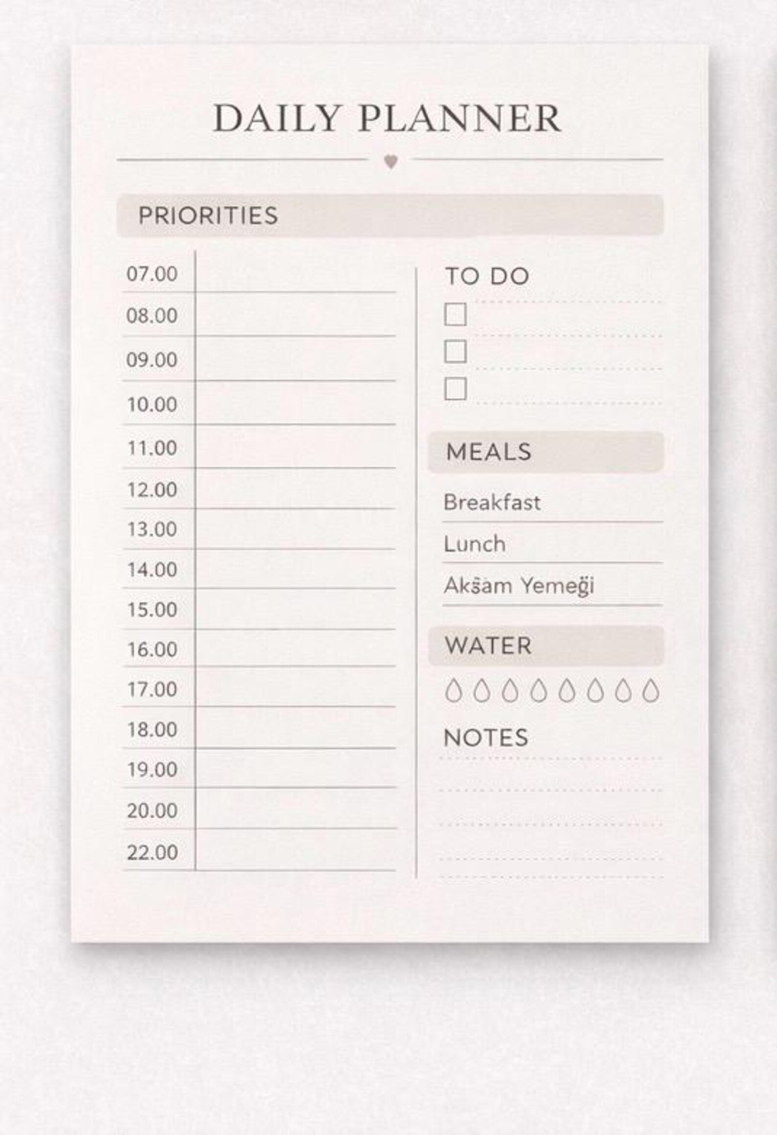 Daily Planner 2026 Printable | Minimal Daily Planner Pages | to Do ...