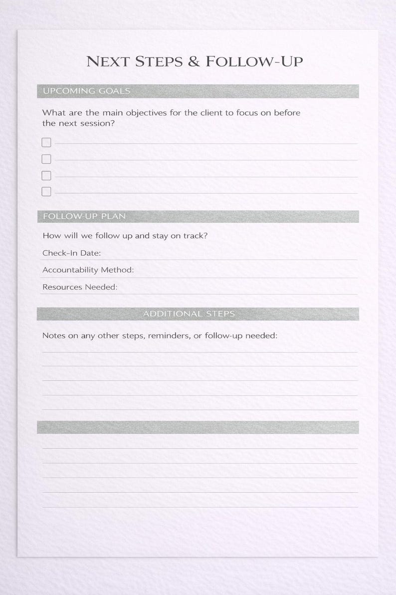 Client Action Plan System | Printable Coaching Action Plan PDF ...
