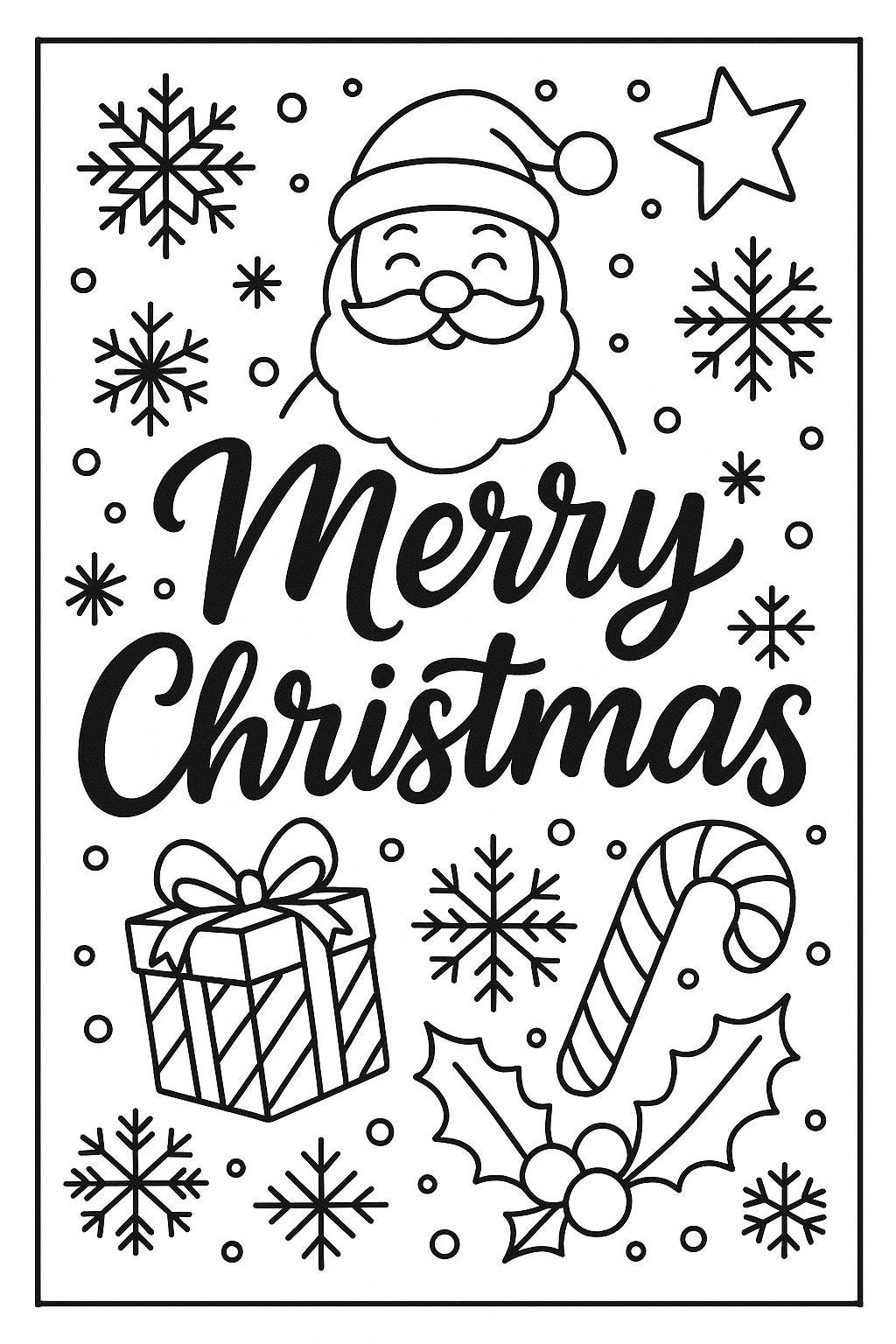Christmas Coloring Page - Festive Holiday Activity (printable PDF) - Etsy