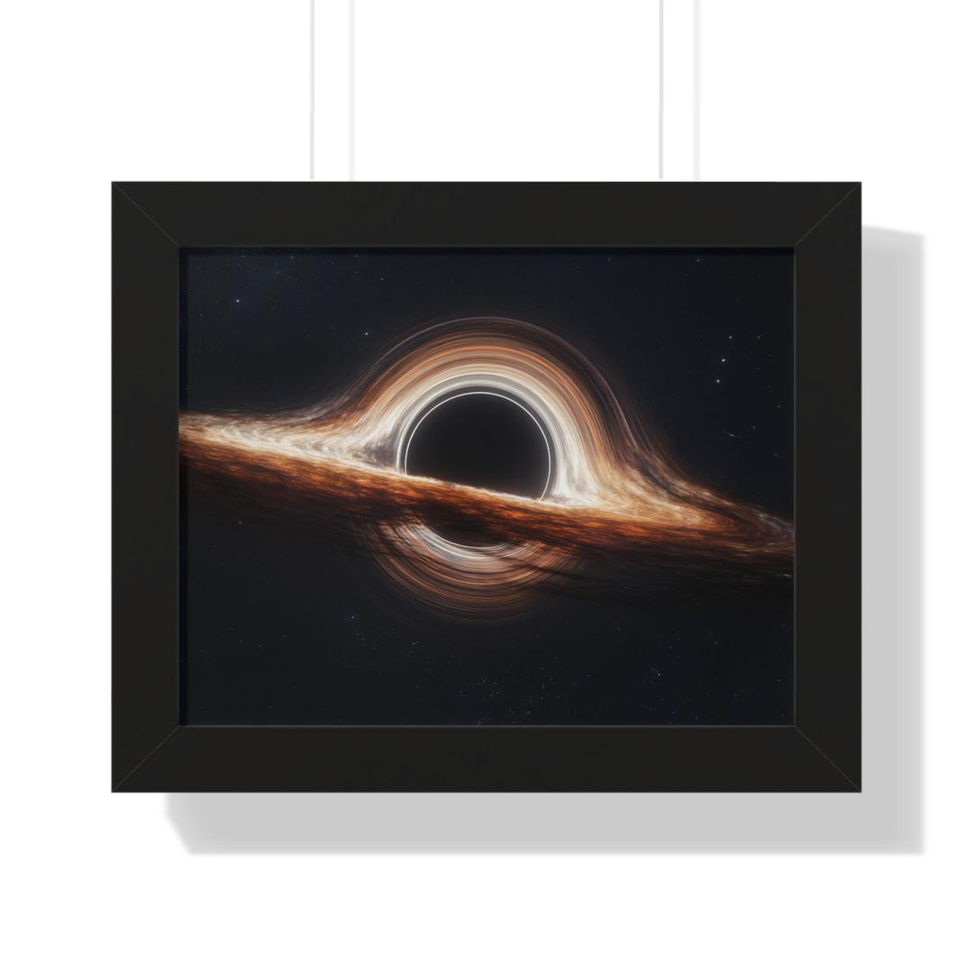 Black Hole Space Art Framed Poster | Astrophysics Wall Decor - Etsy
