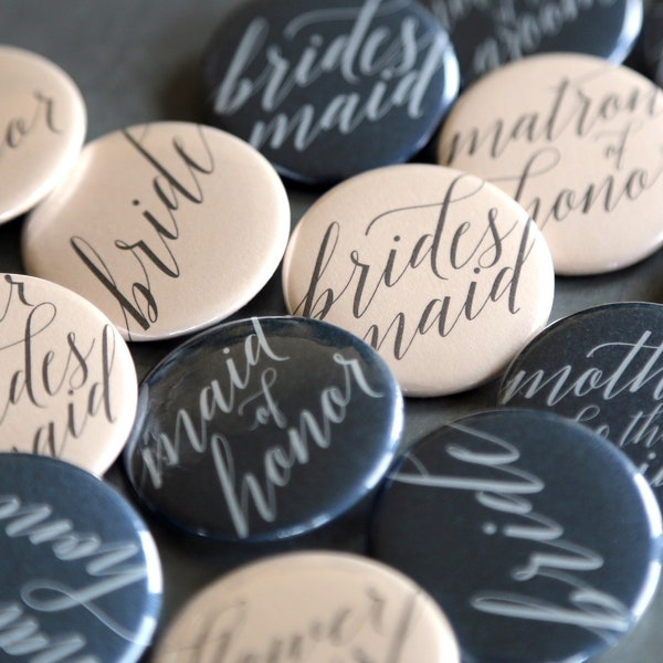 Bridal Party Buttons - Etsy