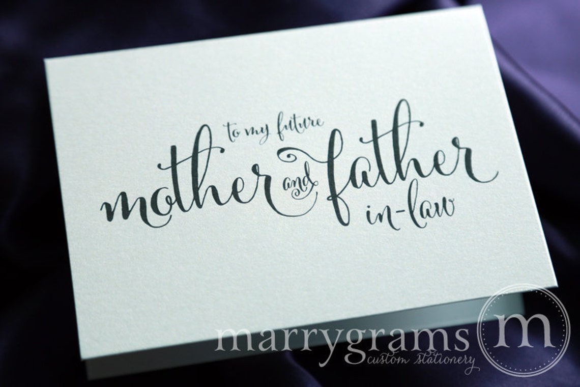 Wedding Card to Your Future Mother and Father in-law | Etsy