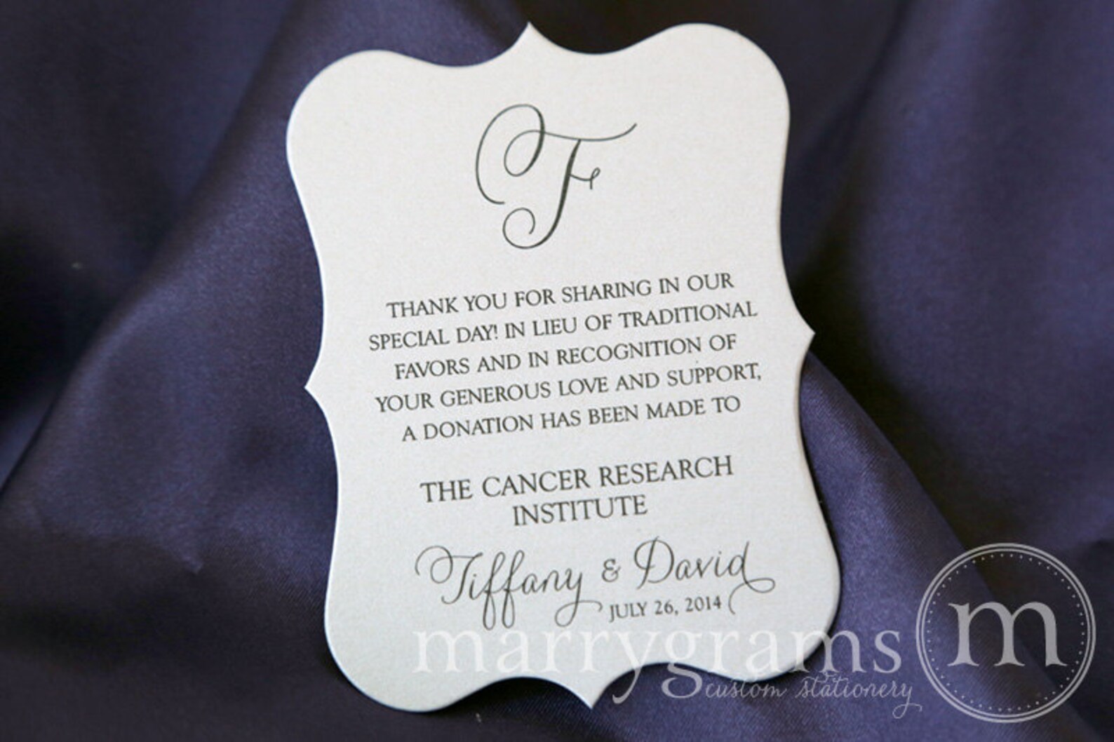 Wedding Favor Donation Cards In Lieu of Favors Reception | Etsy