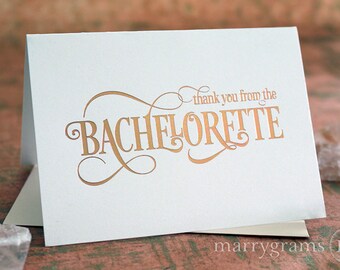 ROSE GOLD FOIL Thank You From the Bachelorette Wedding | Etsy