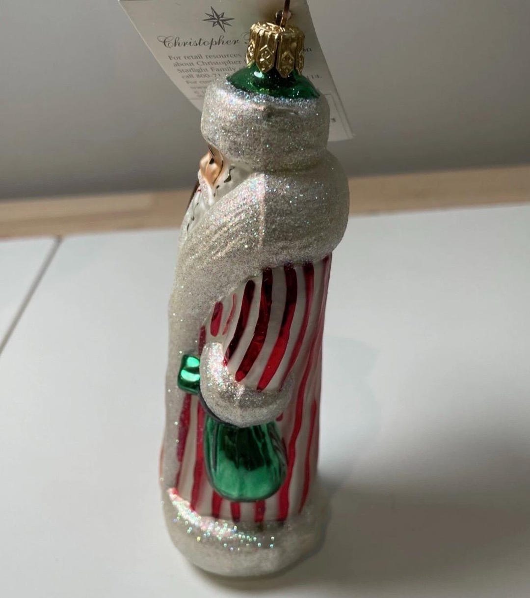 Christopher Radko Petite CANDY STRIPE RUSSIAN Santa 5" Ornament 98-170 ...