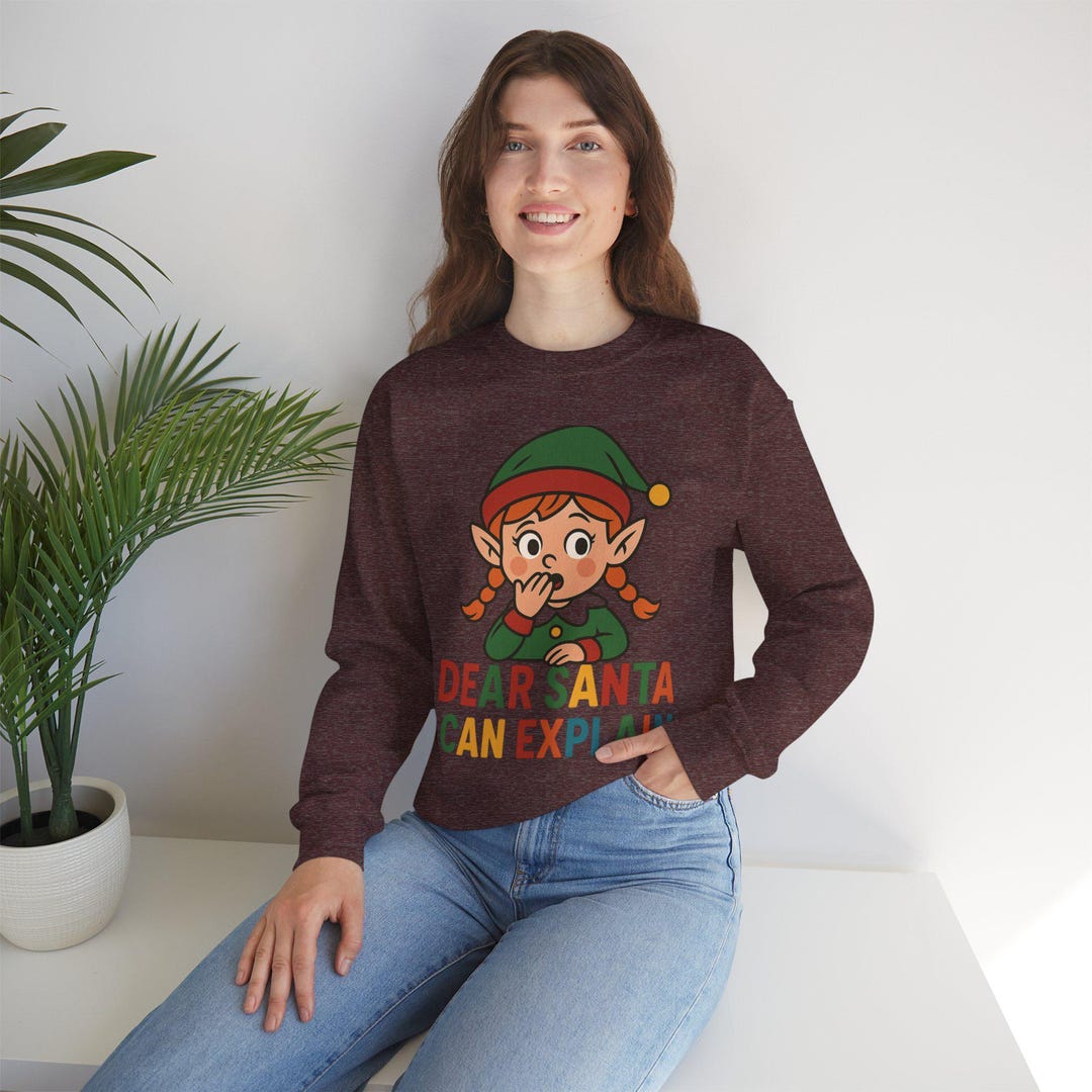 Dear Santa I Can Explain Elf Sweatshirt | Christmas Crewneck - Etsy