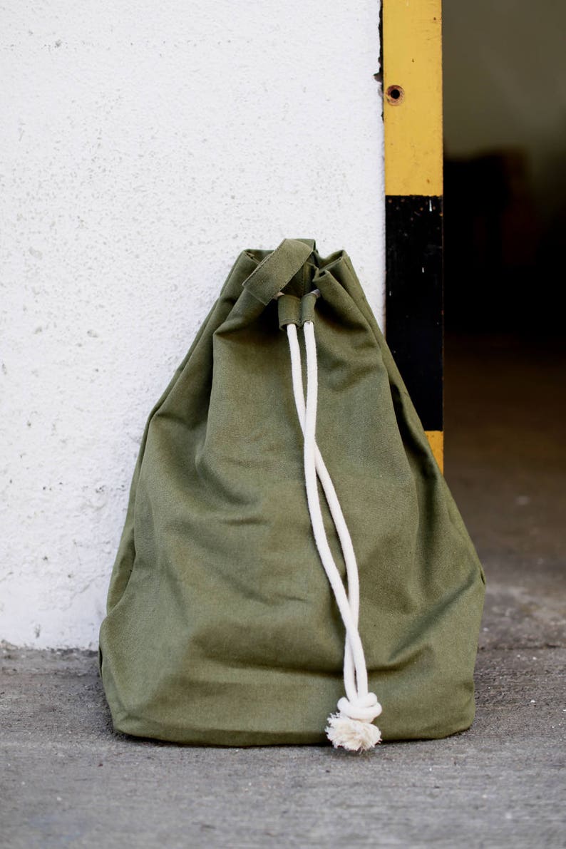 Hand Painted Army Green Duffle Bag - Etsy