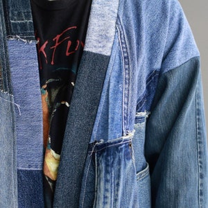 Denim Crazy Patchwork Jacket - Etsy Canada