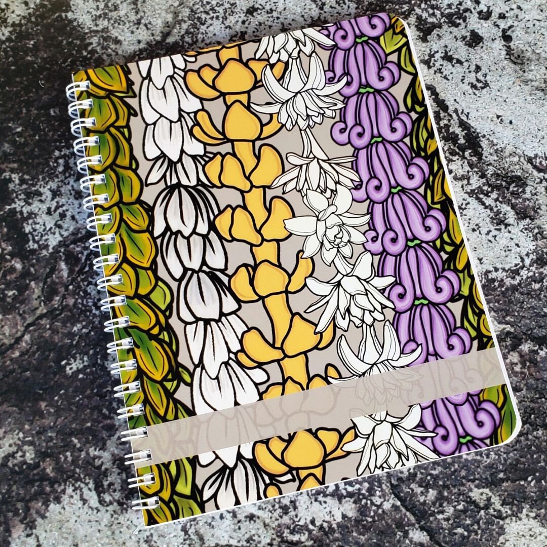 Hawaiian Lei Wire-o Spiral Notebook - Pakalana, Tuberose, Puakenikeni ...