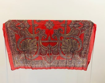 Ancient Greek Scarf Silk Scarf Red Scarf Square Scarf - Etsy