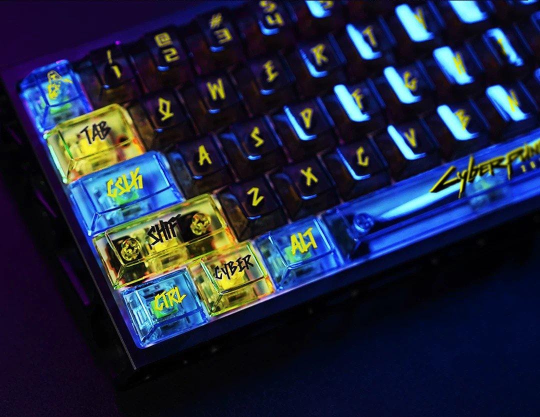 Cyberpunk 2077 Keycaps 172 Key PC Cherry Profile Set - Etsy