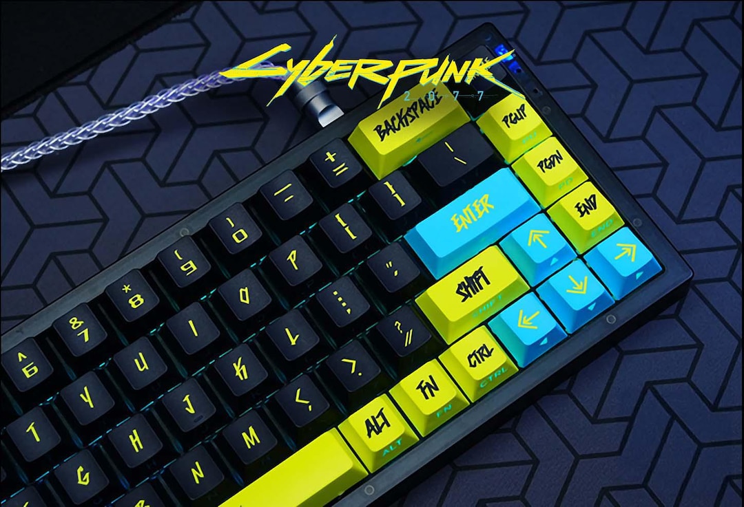 Cyberpunk 2077 Keycaps 131 Key PBT Cherry Profile Set - Etsy