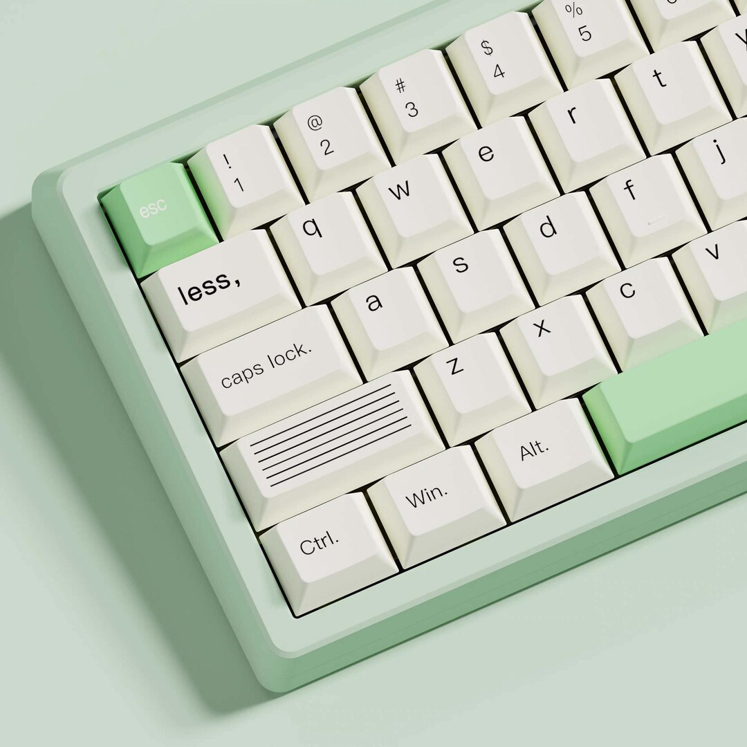 Nature Zen Keycaps 124 Key PBT Mint Cream Set - Etsy