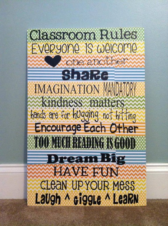 Items Similar To Classroom Rules Sign On Etsy
